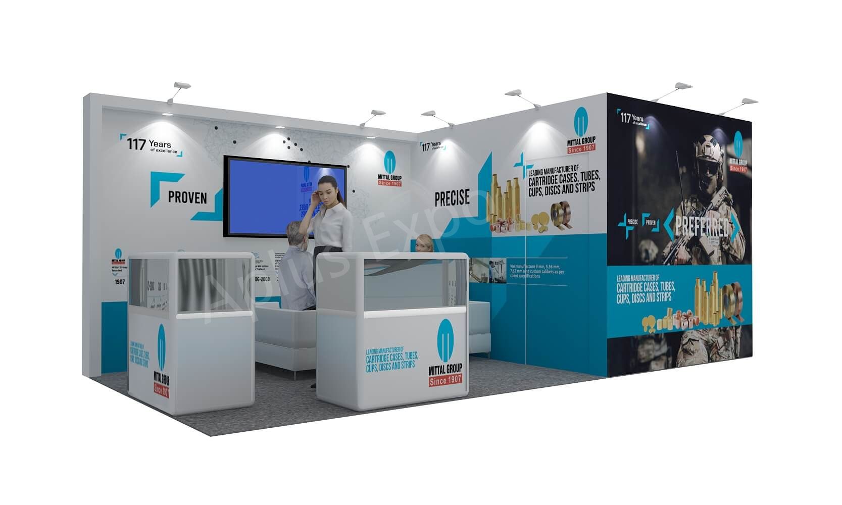 Mittal Group 10′x20′ Shot Show2024 Booth - aplusexpo